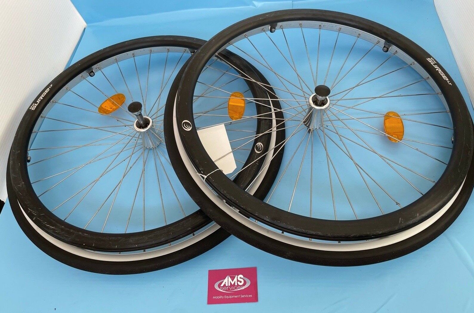 Pair of Sunrise Medical Quickie Neon Wheelchair 22in Rear Wheels ...