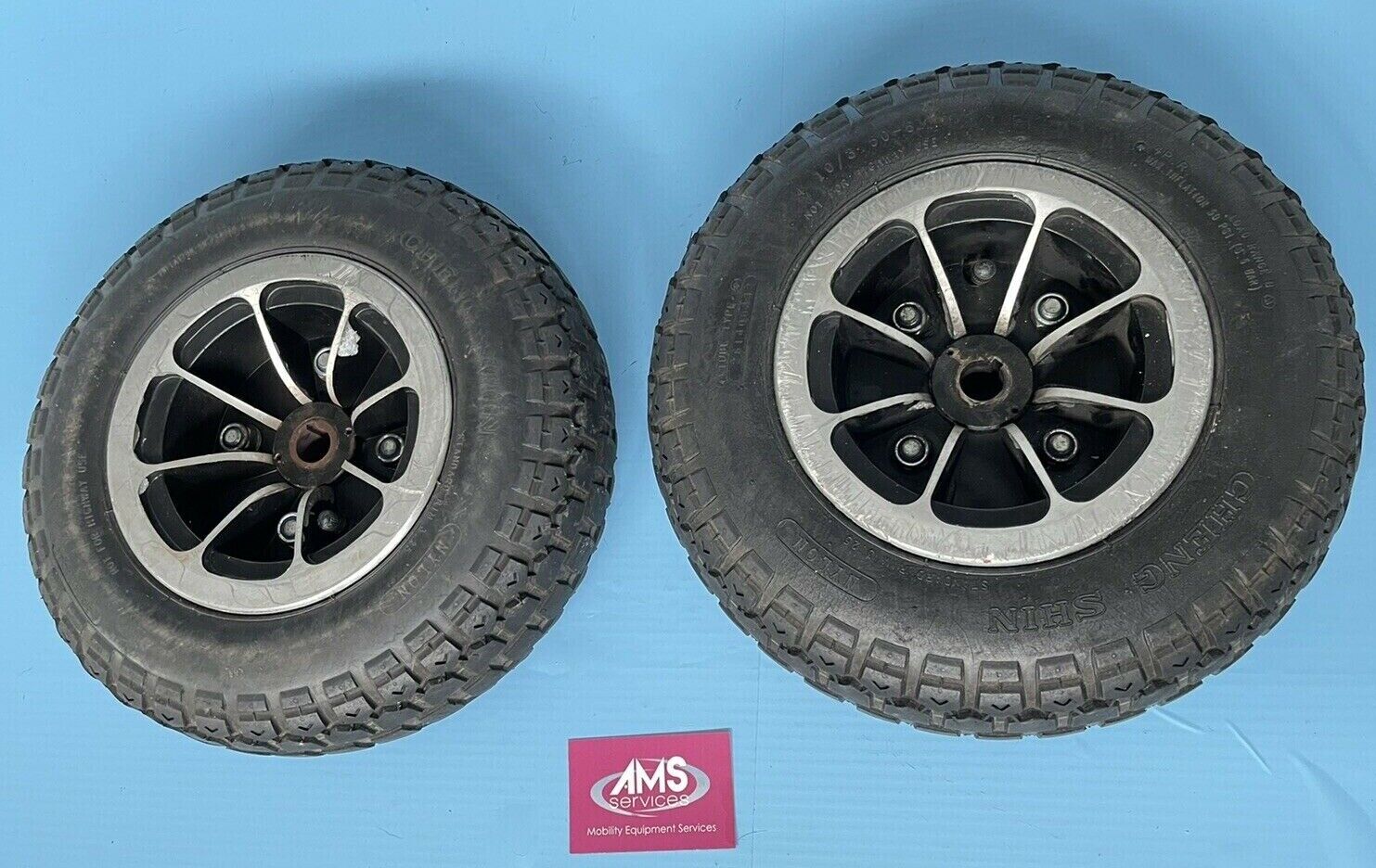 Pair of TGA Breeze Midi 3 Mobility Scooter Rear Wheels & Tubed Tyres ...