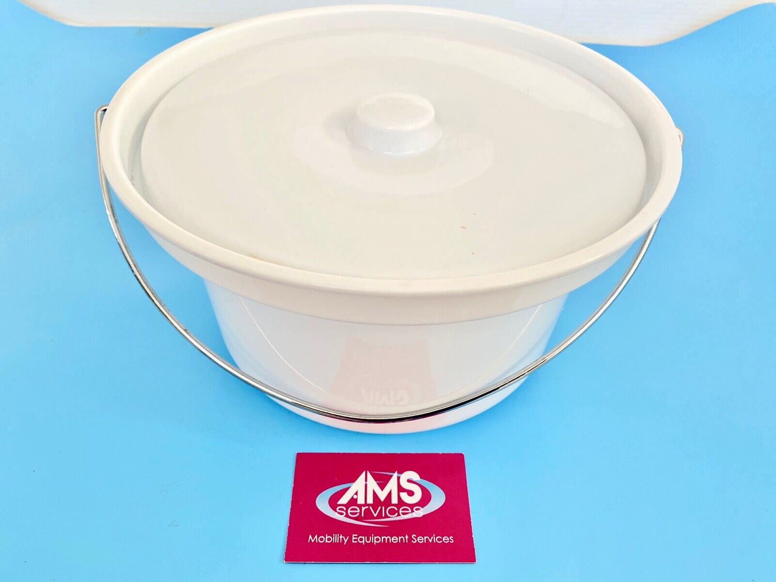 Replacement Commode Chair Potty / Pan / Pot With Lid & Carry Handle ...