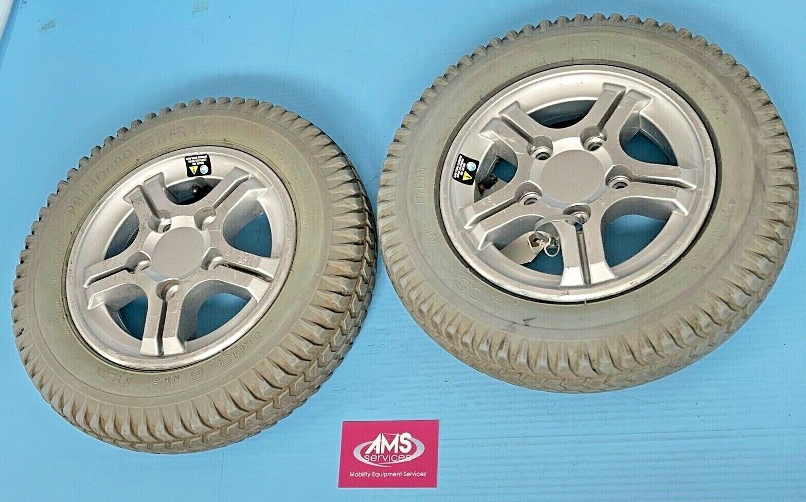 Pair of Pride Fusion Power-Chair / Electric Wheelchair Rear Wheels ...