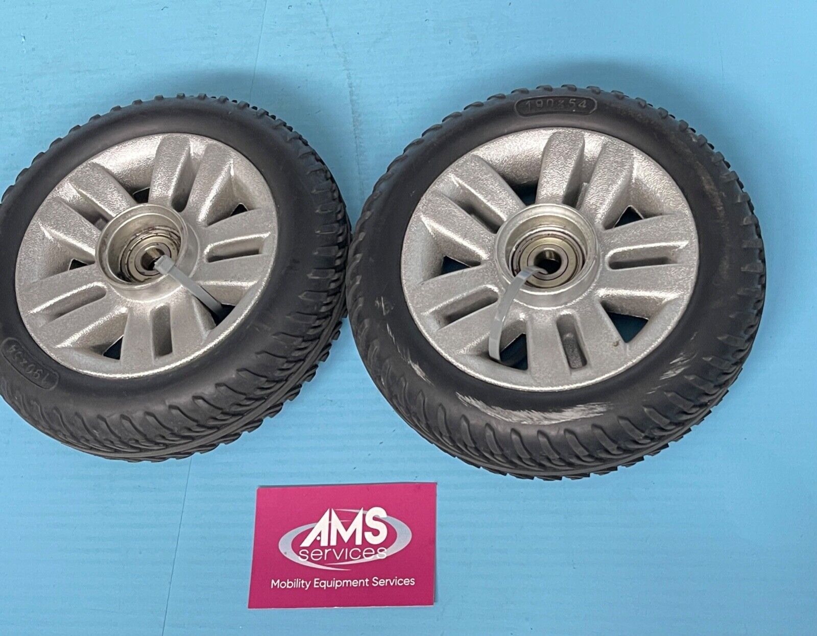 TGA Eclipse 4mph Mobility Scooter Front Wheels & Solid Tyres - Parts - AMS