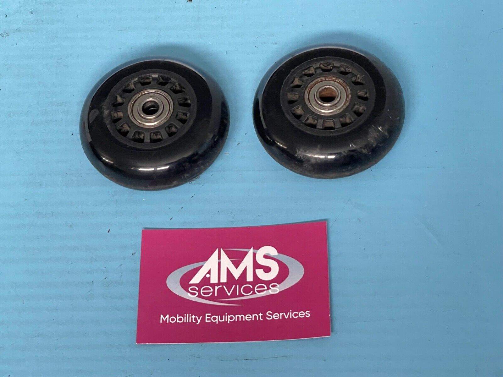 Pride Maxima 4 Mobility Scooter Rear Anti Tip Wheels - Parts - AMS