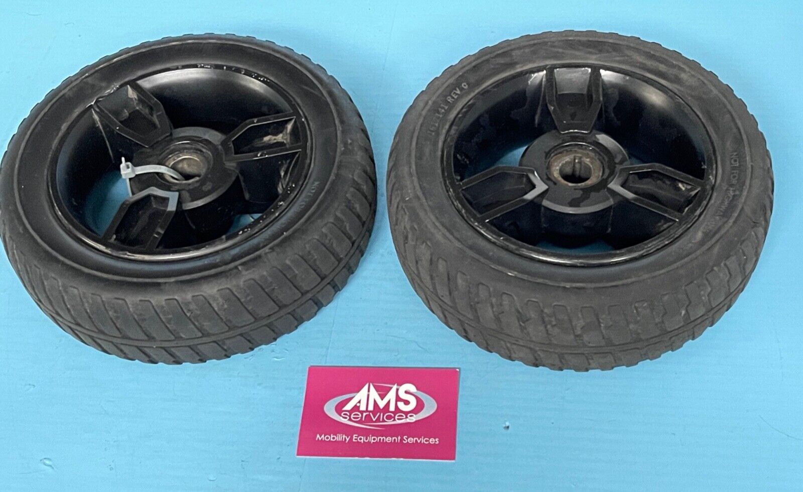 Pair of Pride Revo 2.0 Mobility Scooter Rear Wheels & Solid Tyres ...