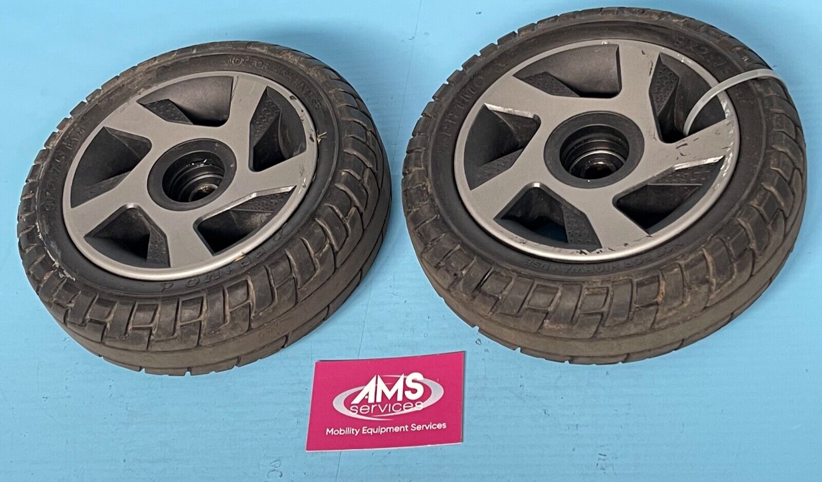 Pride Zero Turn 10 Mobility Scooter Pair of Front Wheels & Solid Tyres ...